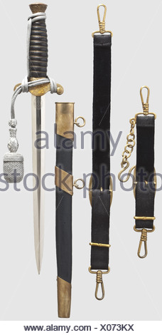 A model 37 dagger for officers of the water customs with portepee and ...