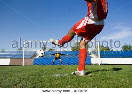 Soccer player taking penalty kick Stock Photo: 78120140 - Alamy