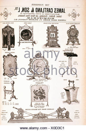 Close-up of a page from a Victorian household catalogue Stock Photo - Alamy
