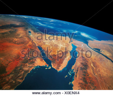 The Sinai Peninsula from Space Stock Photo: 18234895 - Alamy