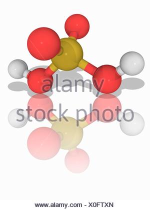 Molecular model of Sulphuric Acid Stock Photo: 52584110 - Alamy