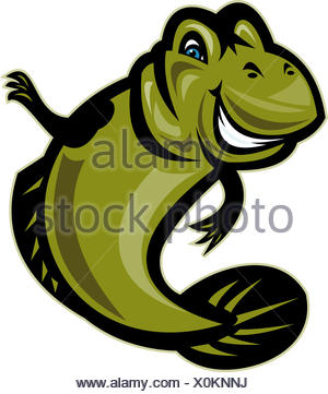 Mud skipper or goby fish cartoon Stock Photo: 102932996 - Alamy