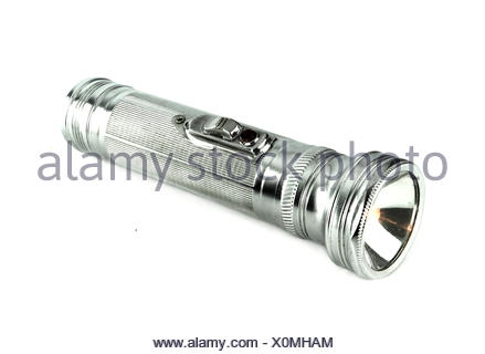 A vintage flashlight on its side Stock Photo: 50347777 - Alamy