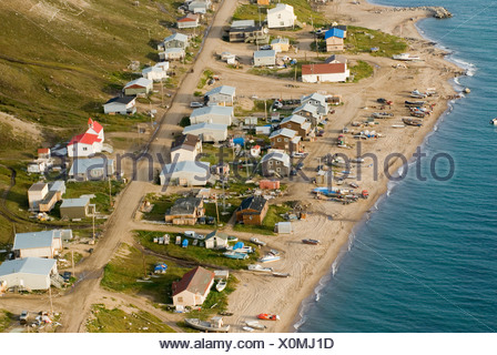 Aerial view of Pond Inlet, Nunavut, Canada Stock Photo - Alamy