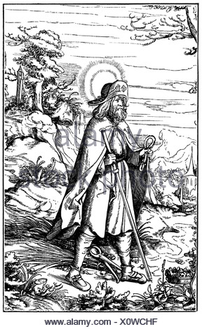 Coloman of Stockerau, + 1012, Irish pilgrim, martyr, saint, full Stock ...