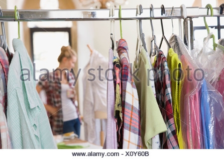 Fashion designer working in studio. Close up design Stock Photo ...