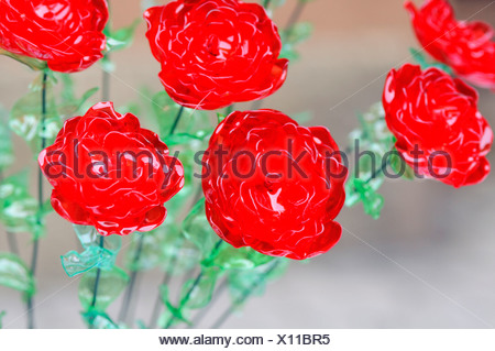 Flowers Made From Plastic Bottles Recycled Platic Stock Photo: 73962387 ...