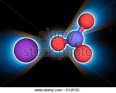 Chemical model of Potassium Nitrate Stock Photo: 68960886 - Alamy