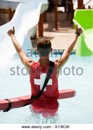 lifeguard at a waterpark Stock Photo: 28640123 - Alamy