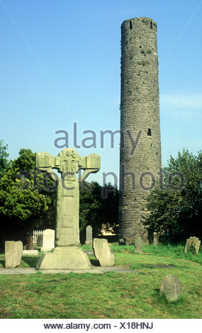 Round Tower & High Cross Kells, County Meath Ireland Stock Photo ...