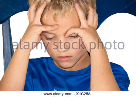 portrait of cute little boy pouting, a studio portrait Stock Photo - Alamy