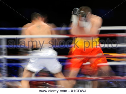 Boxing match with motion blurred boxers Stock Photo: 12314818 - Alamy