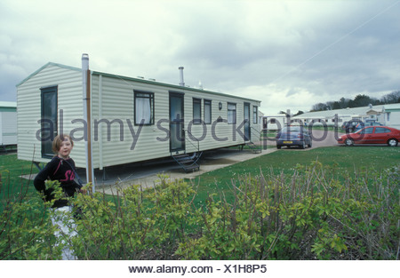Caravans in the Haven Holiday Caravan park at Berwick upon Tweed Stock ...