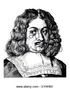 Gryphius, Andreas, 2.10.1616 - 16.7.1664, German author/writer Stock ...