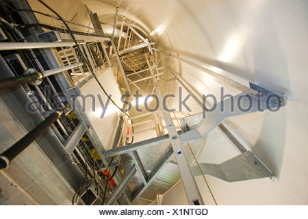 The inside of a Siemens offshore wind turbine tower, destined for the ...