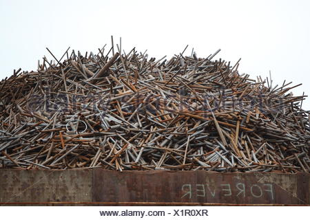 Junk Pile of Rusty Old Metal Gears and Various Machine and Electrical ...