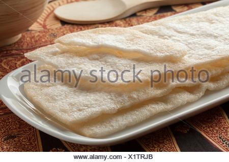 Indonesian Krupuk udang, prawn crackers as a snack Stock Photo ...