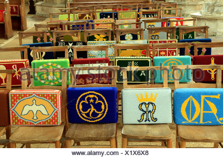 Church Kneeling Cushions pew pews chair chairs embroidered embroidery ...