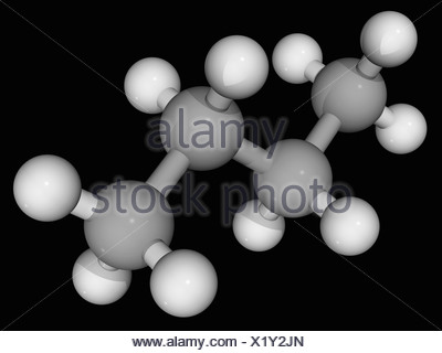 Molecular model of Butane Stock Photo: 15295454 - Alamy