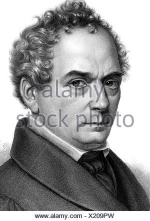 Clemens Brentano - portrait. German writer, 8 September 1778 - 28 Stock ...