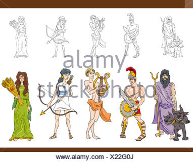 greek gods set illustration Stock Photo - Alamy
