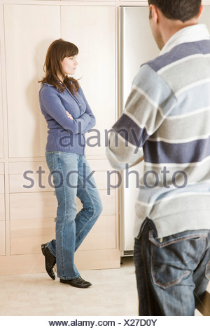 Couple having serious talk Stock Photo - Alamy