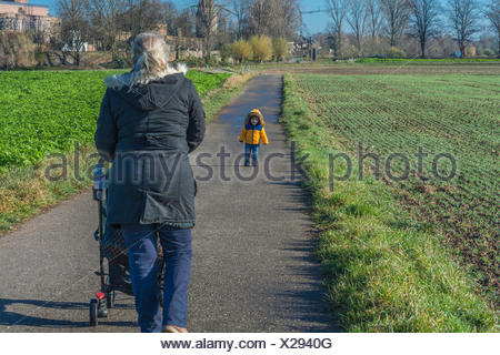 walk go going walking grandpa grandfather grandmother grandchild Stock ...