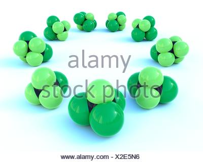 CFC molecule model Stock Photo: 63922704 - Alamy