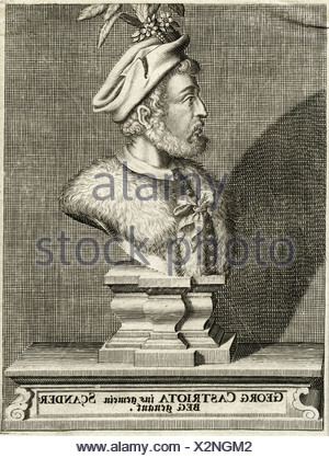 Portrait of George Kastrioti Skanderbeg, 1405 - 1468, an Albanian Stock ...