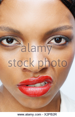 Woman, Close-up of human lips, making a face Stock Photo: 68159196 - Alamy