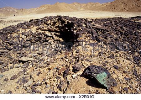 site of ancient copper mine in timna nature reserve negev israel Stock ...