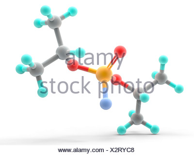 Sarin nerve agent molecule (chemical weapon). Stylized skeletal formula ...