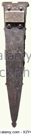 A iron "Landsknecht" dagger scabbard, France, end of the 16th Stock ...