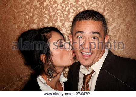 woman reaction kiss Stock Photo - Alamy