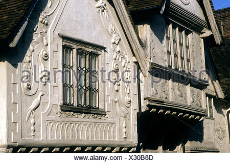 Pargeting pargetting Saffron Walden Sun Inn Essex decorative plaster ...