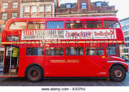 England, London, Routemaster Traditional Double Decker Red London Bus ...