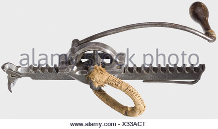 A German crossbow cranequin, 2nd half of the 16th century Forged iron ...