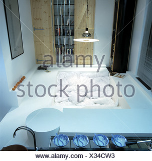 Sunken Bed in a Modern Bedroom Stock Photo: 2219306 - Alamy