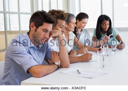 Business team sleeping at meeting Stock Photo - Alamy