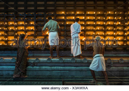 View on hindu temple lamp tower Stock Photo: 22775724 - Alamy