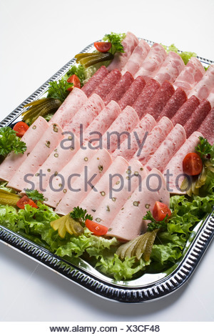 Attractively arranged cold cuts platter Stock Photo: 24735385 - Alamy