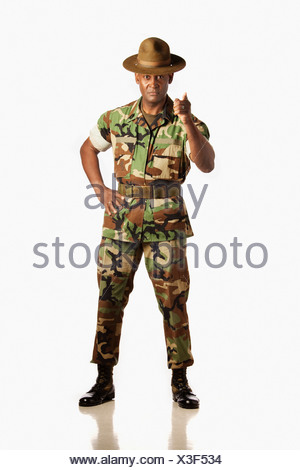 A Military Man Pointing At You Stock Photo - Alamy