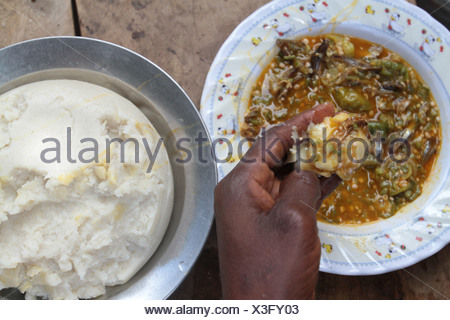 African meal, Lome, Togo, West Africa, Africa Stock Photo - Alamy