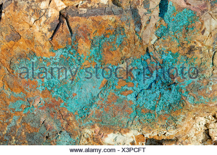 Copper-bearing rocks, Sonoran Desert, Arizona, USA Stock Photo ...