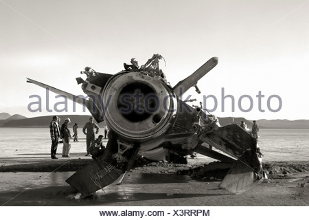 X-15 crash at Mud Lake, Nevada, USA on November 9, 1962 Stock Photo: 34682467 - Alamy