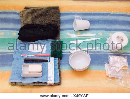 Inmates kit upon arrival in prison Portland Young Offenders Stock Photo ...