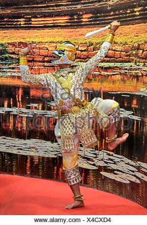 Hanuman the monkey general, Dance of the Golden Mermaid, Cambodia Stock ...