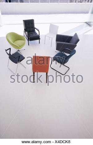 Chairs arranged in a circle in a classroom at Isle of Wight Studio ...