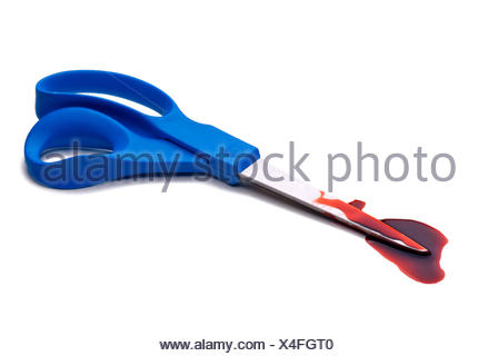 blood cut scissors scissor tool horror blood cut scissors scissor Stock ...