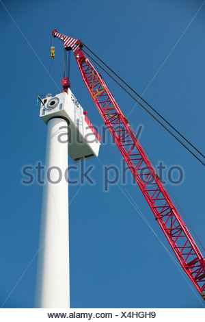 lifting a nacelle into place from a jack up barge, constructing the ...